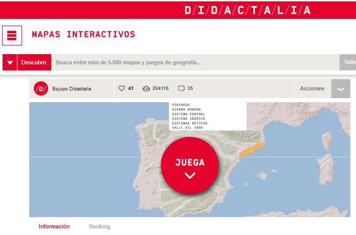 DIDACTALIA, mapas interactivos de España