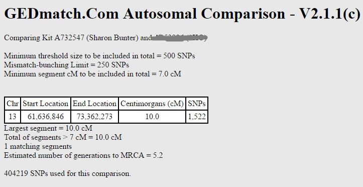 Bunter Family Blog: GEDmatch - where to start