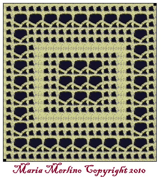 Filet Crochet: Filet and Lacet Square with Photo Tutorial
