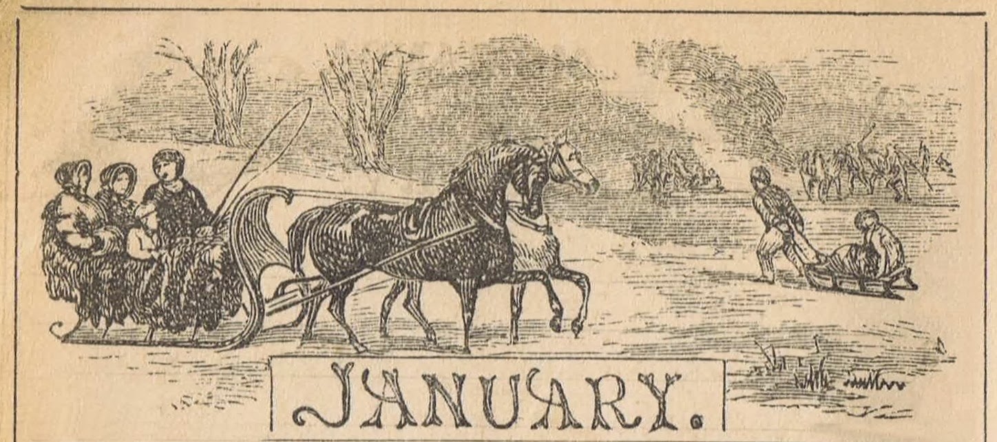 Antique Winter Sledding Illustrations - Antique Graphics Wednesday ...