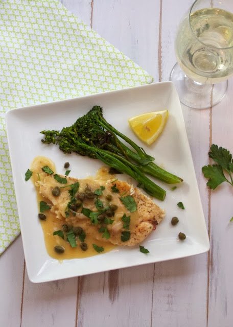 Simple Turkey Piccata with Grilled Lemon Broccolini « Healthy Food Recipes