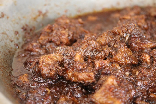 Rendang Daging Perak Buat Hidangan Pagi Raya - Azie Kitchen