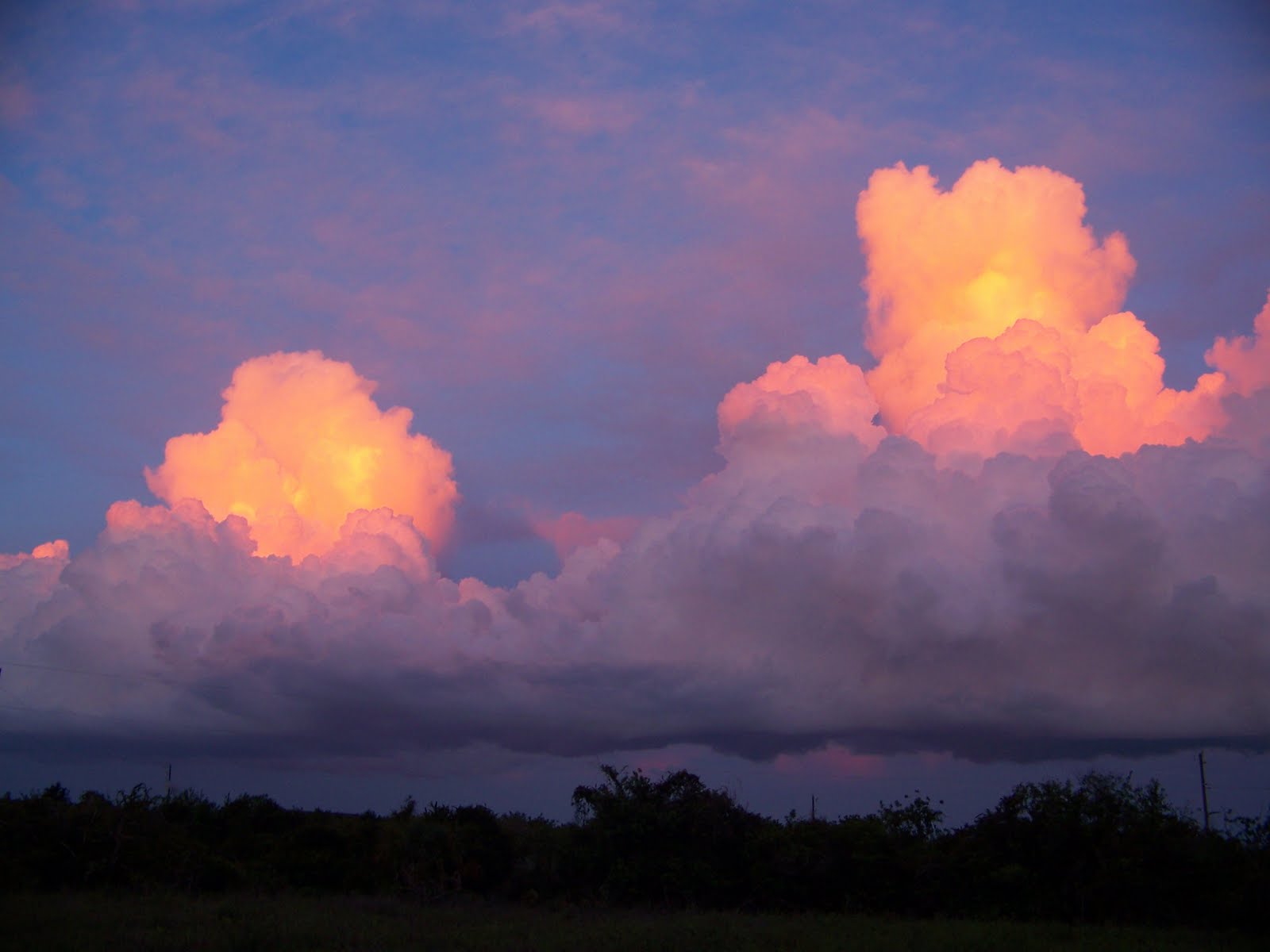 Blue Wave Glass: Beautiful Stormy Florida Sky