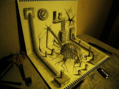 7 Gambar sketsa 3D yang paling keren | Lahiaid | Design & Art