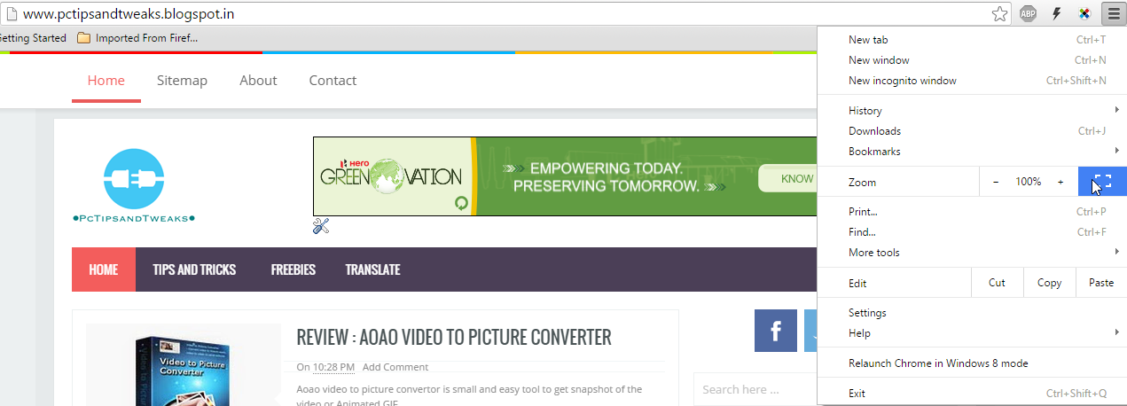 Make your Browser Full Screen ~ Pc Tips and Tweaks