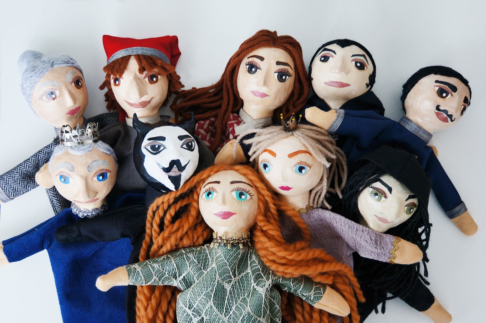 basteln malen Kuchen backen: Kasperle-Figuren