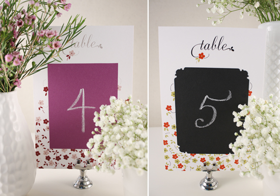 Do It Yourself Weddings: DIY Downloads For Table Numbers