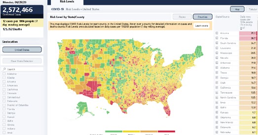 Maps Mania: County Covid Risk Levels