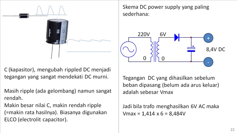 DC Power Supply Dengan 1 Dioda, 2 Dioda Dan 4 Dioda - Niguru Indonesia