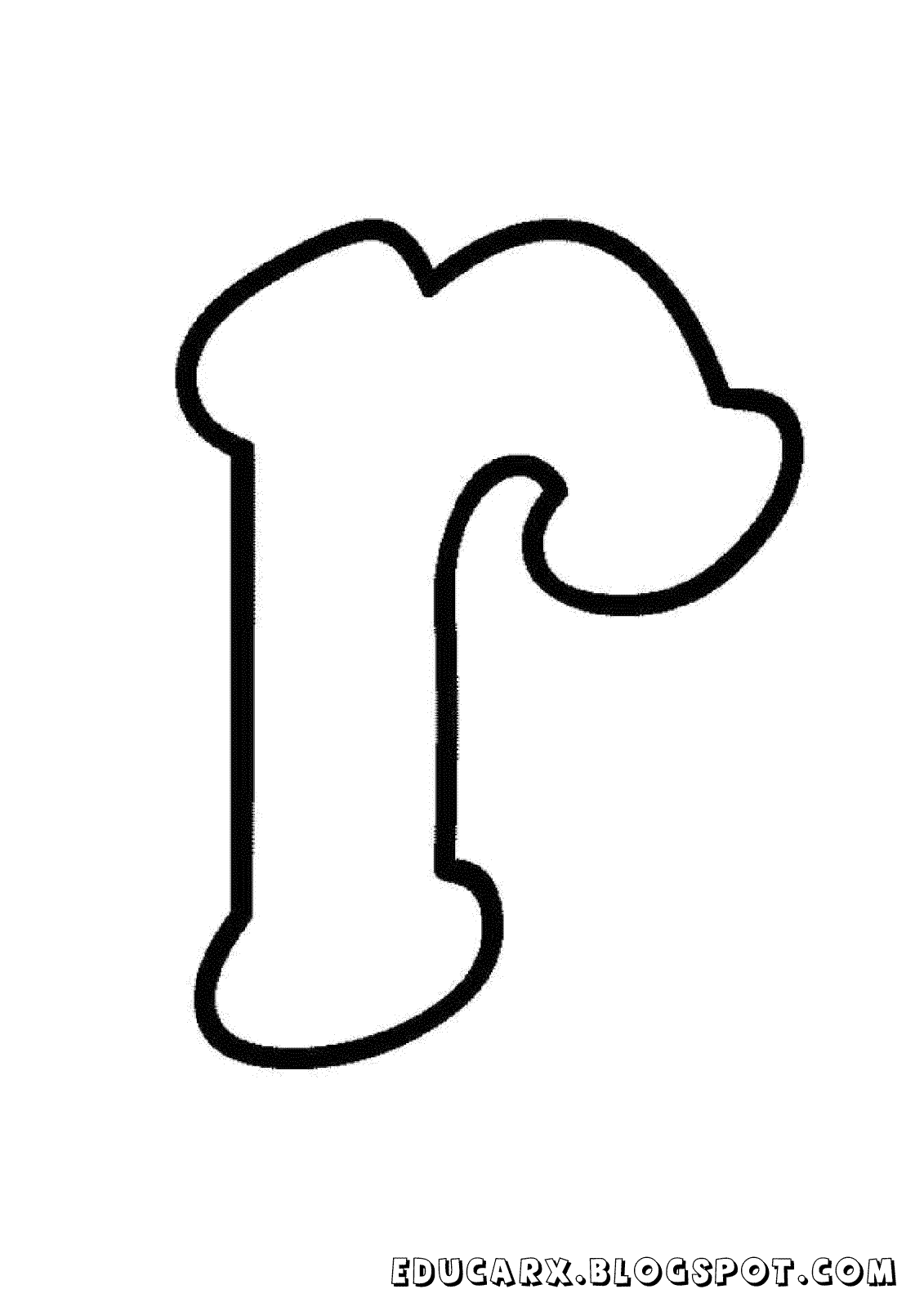 Educar X: Molde de letras maiúsculas e minusculas