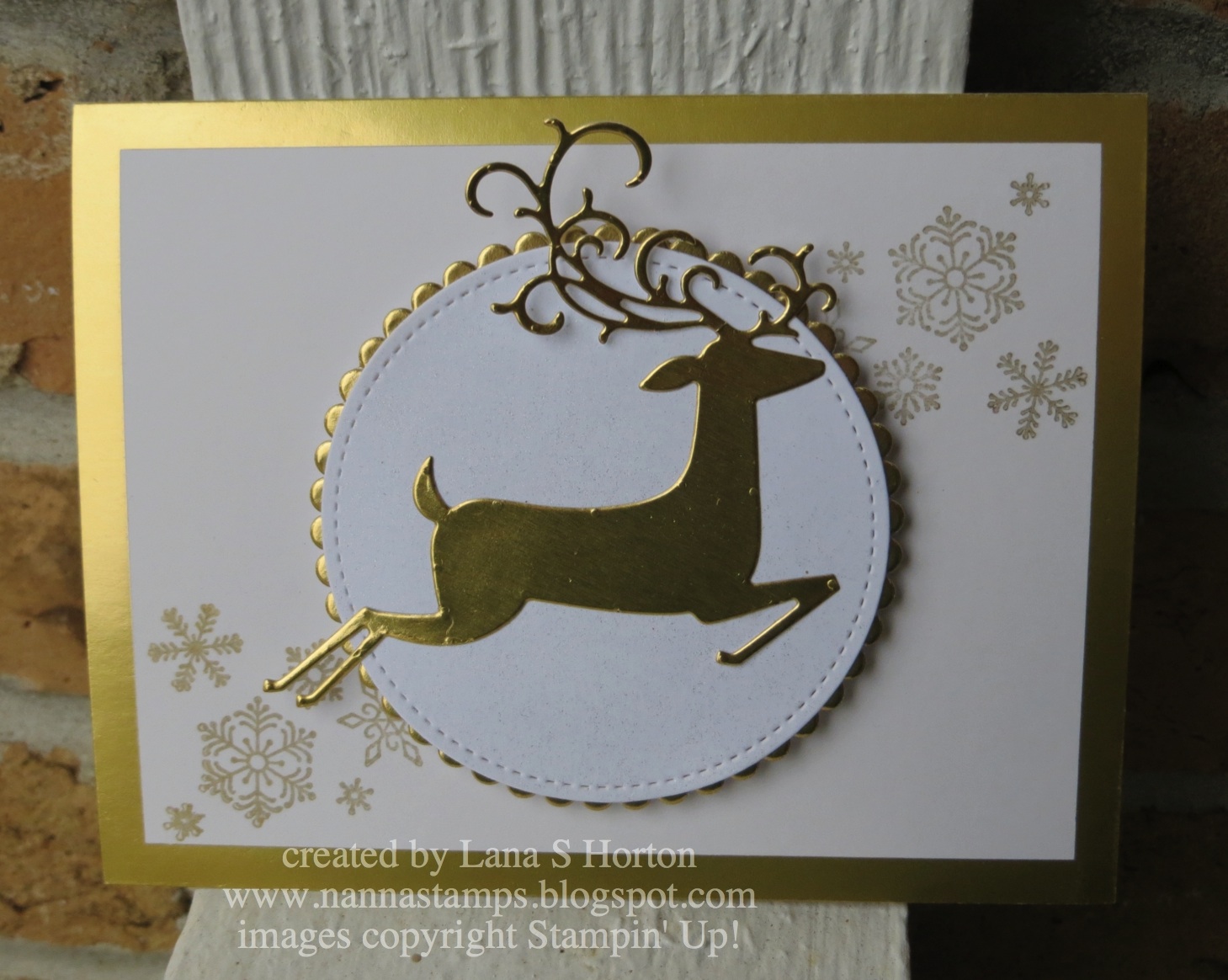 Stamping with Nanna: Beautiful Blizzard / Dashing Deer Card