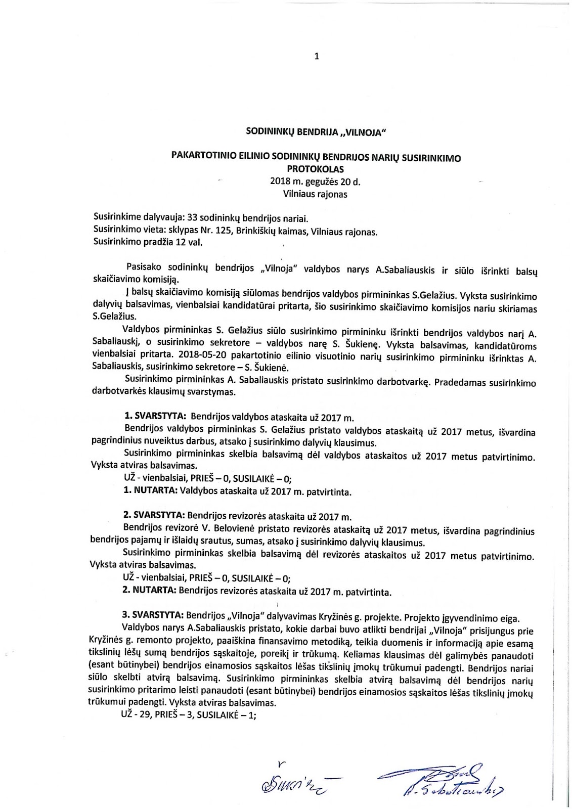 sodininkų bendrija "Vilnoja": gegužės 2019