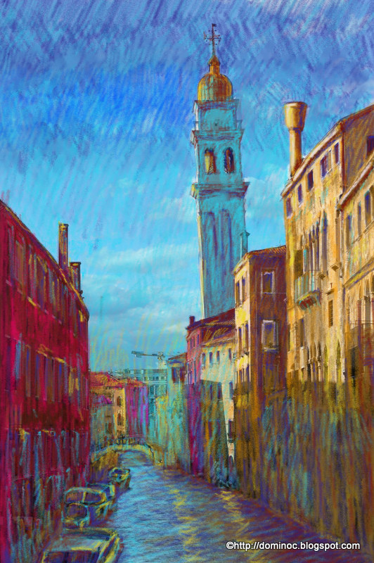 A Canal in Venice - digital pastel done in MyPaint
