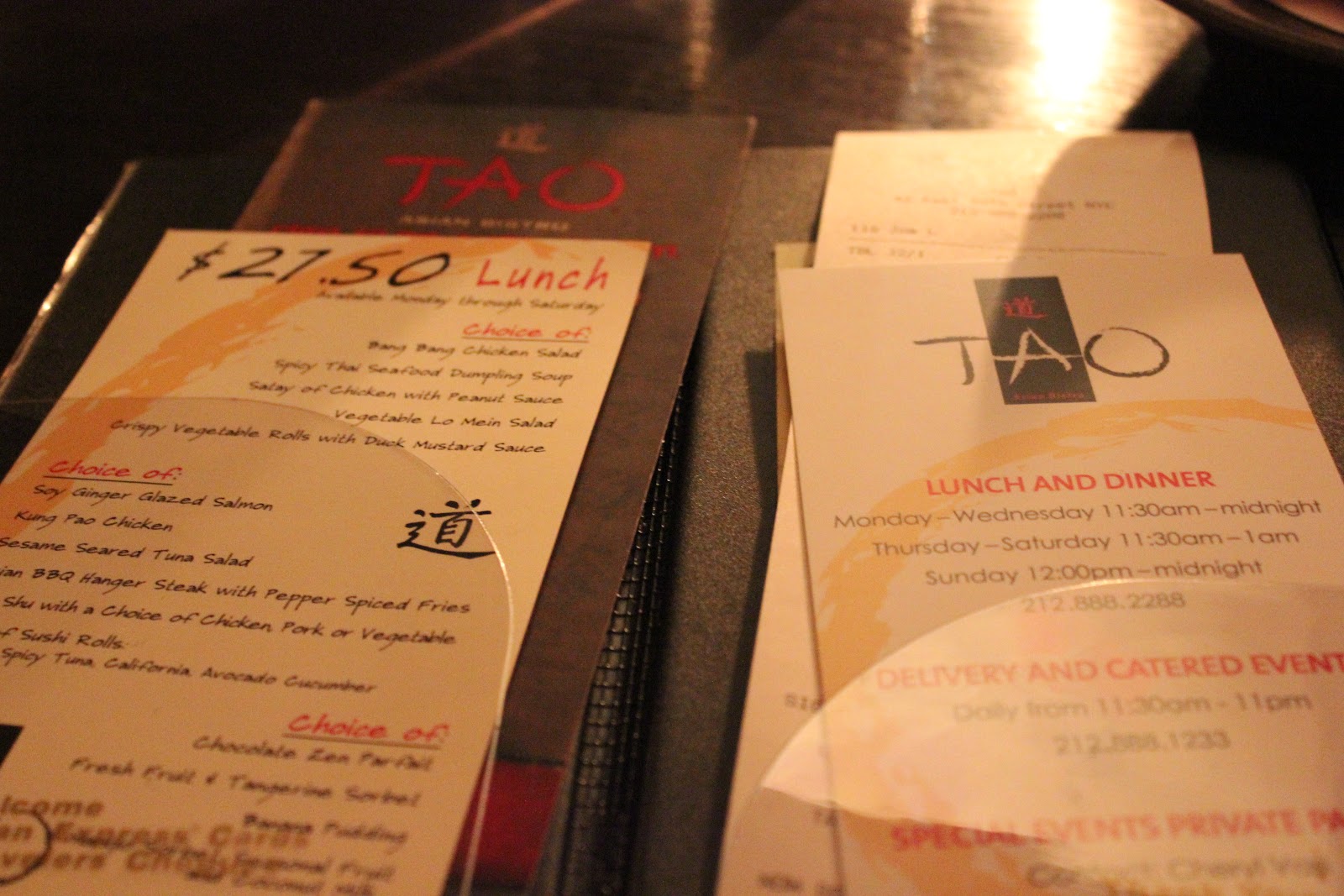 What Carrie Thinks: New York Restaurant Review; Tao