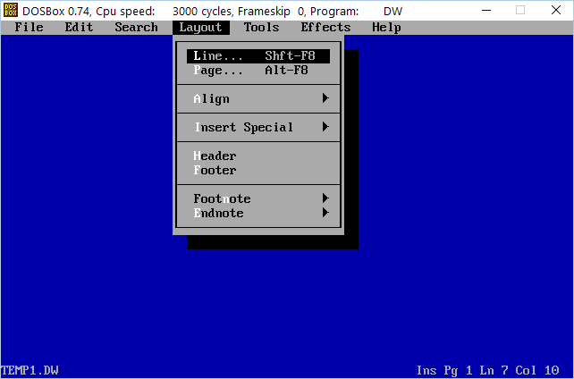 Dolphin Write (WordPerfect 5.1 Compatible SW circa 1995)