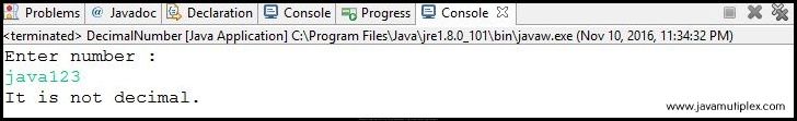 How To Check Whether Given Number Is Decimal Or Not In Java 7791