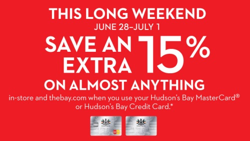Canadian Daily Deals: The Bay Canada Day Long Weekend Save Extra 15% ...