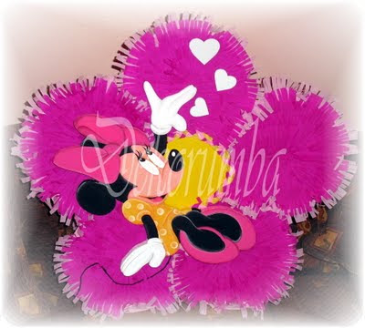 Piñata flor de Minnie - Dekorumba