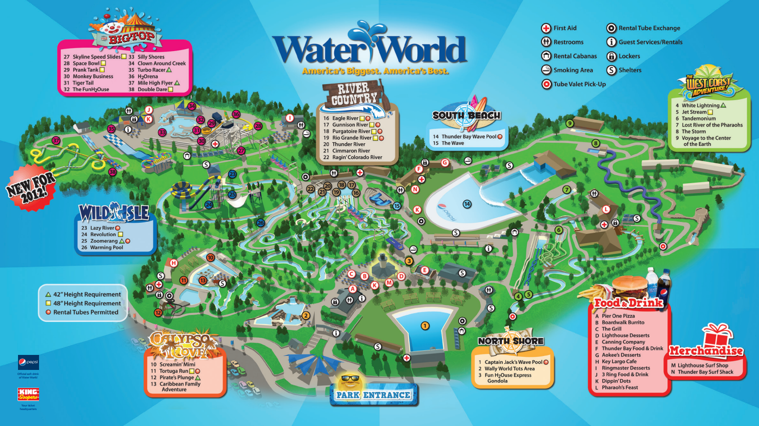 Wem World Waterpark Map