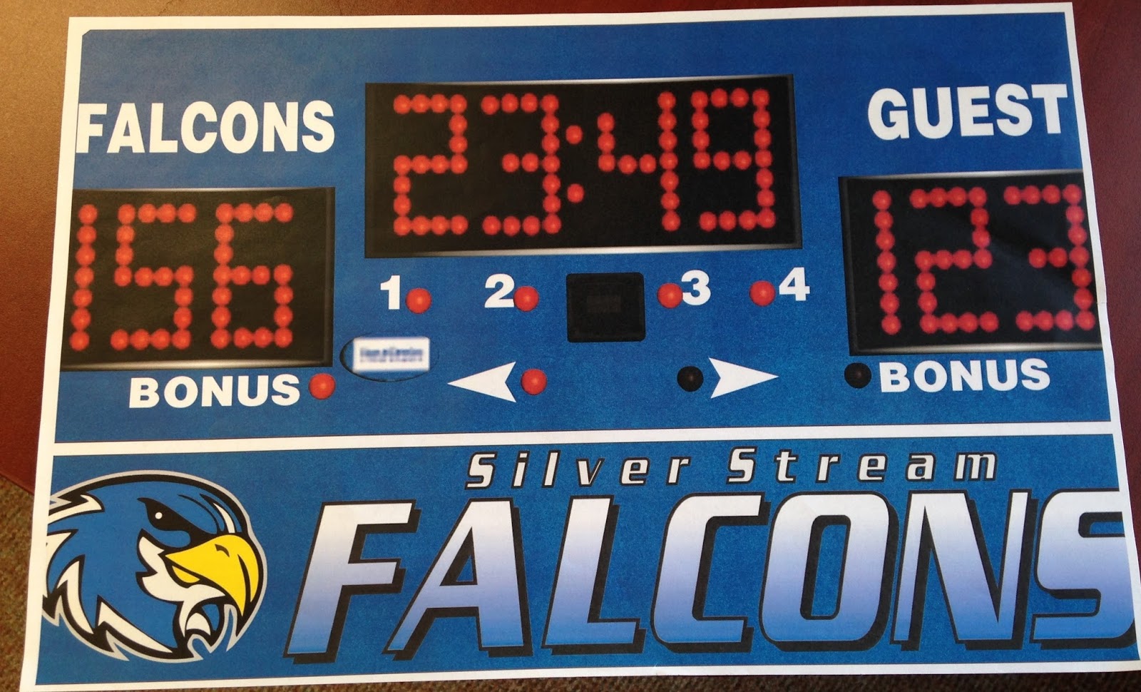 Silver Stream PS Blog: Look way up... We have a new scoreboard in our gym!