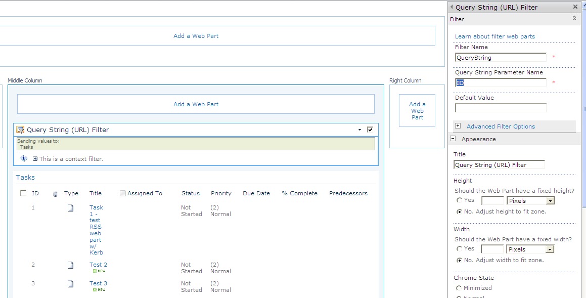 Sharepoint Connoisseur Query String Url Filter Web Parts Error No Item Exists And It May Have 1561