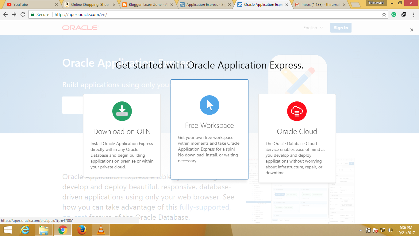 Feed Skill Blog Create Oracle Apex Account And Workspace For Create Application