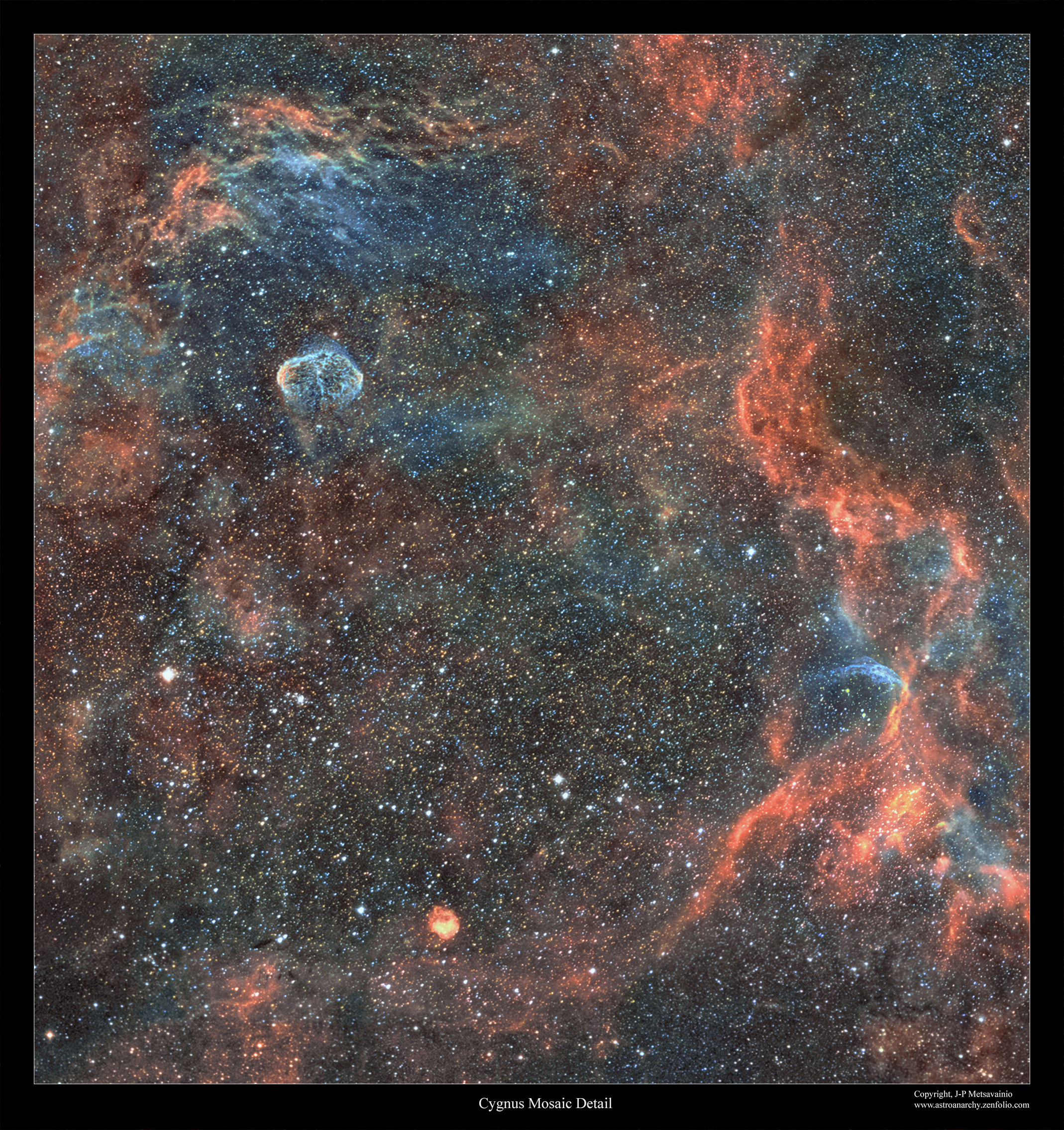 Astro Anarchy: Grande mosaic of Cygnus in visual colors, 18-panels, 150 ...