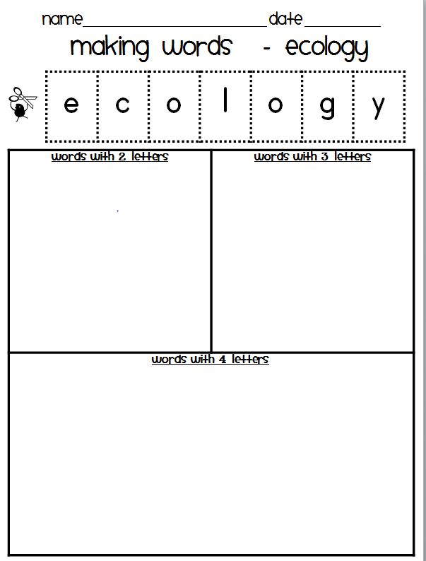 Classroom Freebies Too: Making Words: Earth Day Style!
