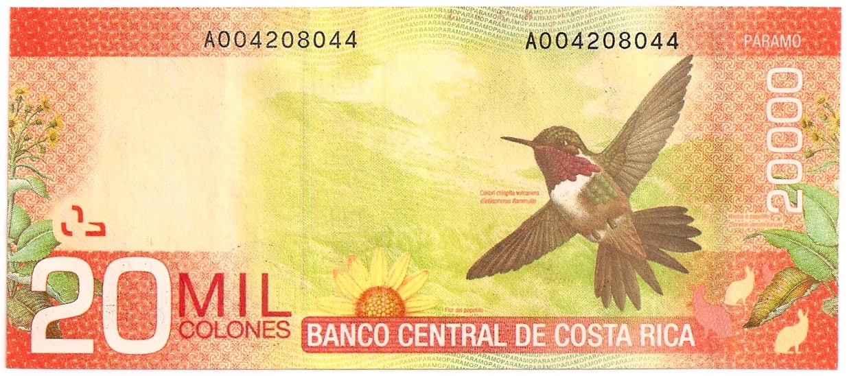 Billetes del Mundo: Costa Rica