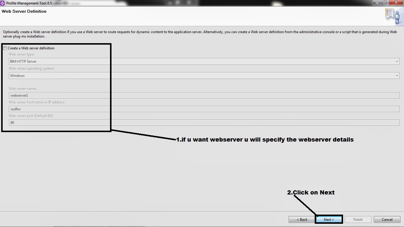 IBM WebSphere Application Server: creating Application server profile ...