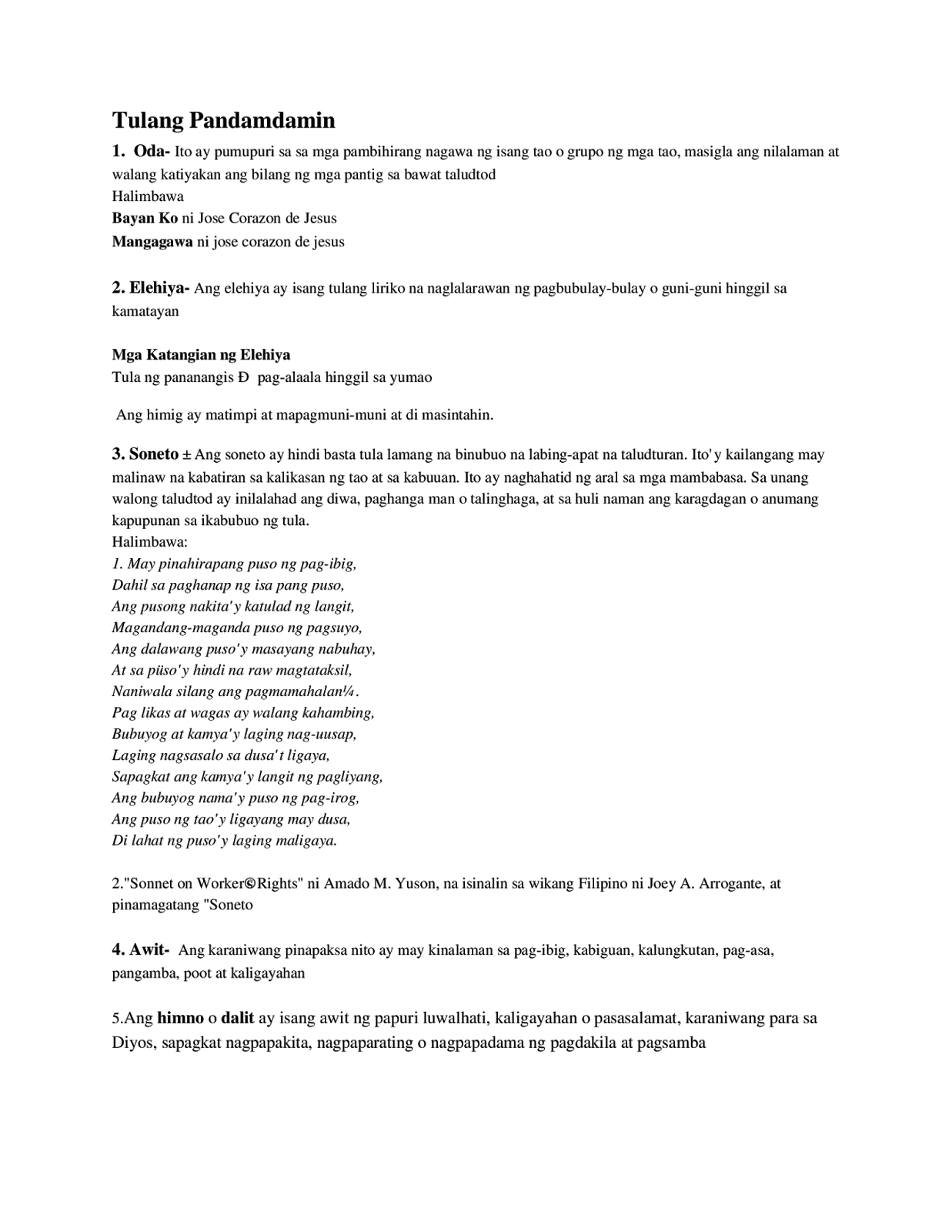 halimbawa ng dalit - philippin news collections