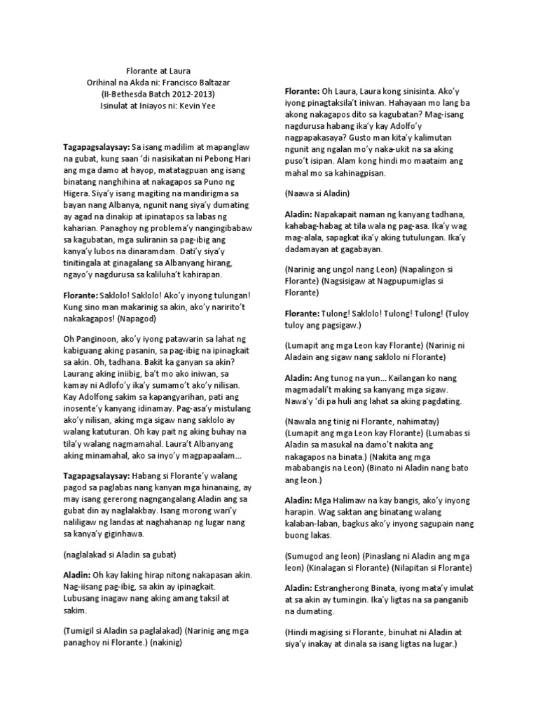 florante at laura saknong - philippin news collections