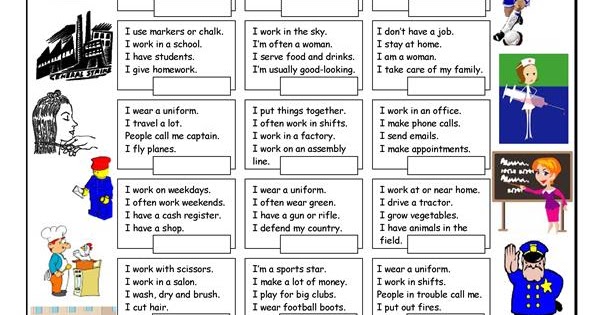 English Zone 26: JOB RIDDLES