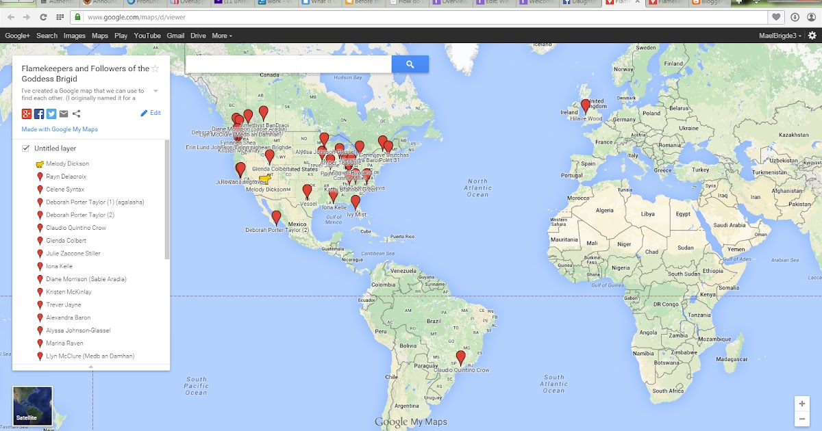 Brigit's Sparkling Flame: World Map of Flamekeepers