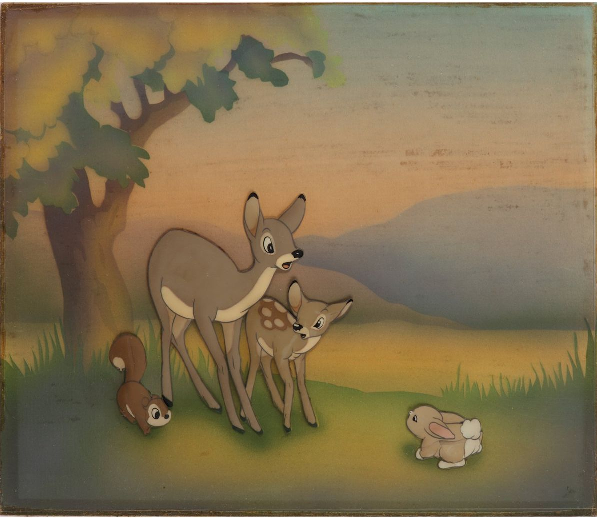 Filmic Light - Snow White Archive: Courvoisier Forest Animal Cel Setups