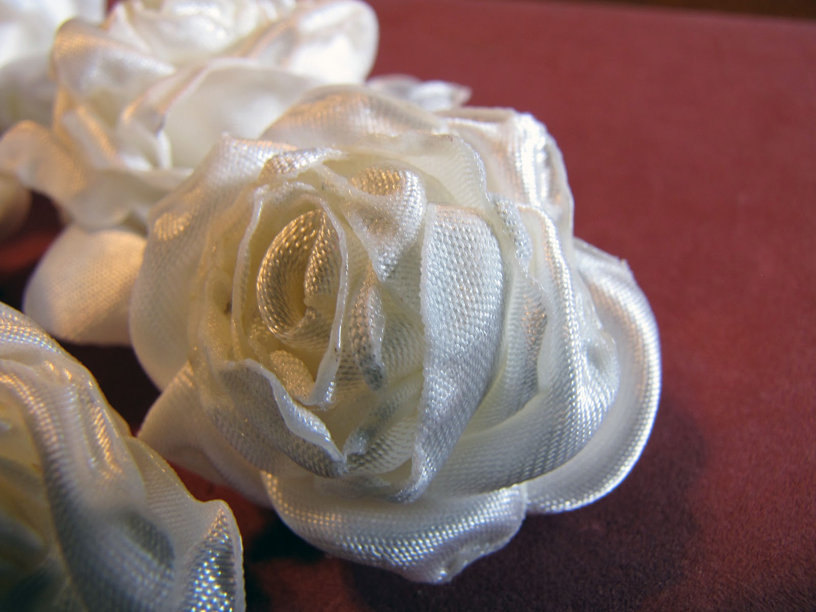 Jazzy Creations...: Satin Roses I Made