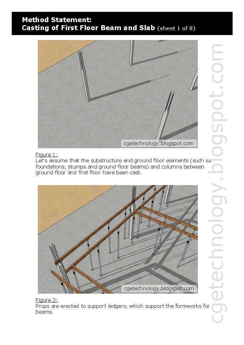 Don's Works: Method Statement - Casting of First Floor Beam and Slab