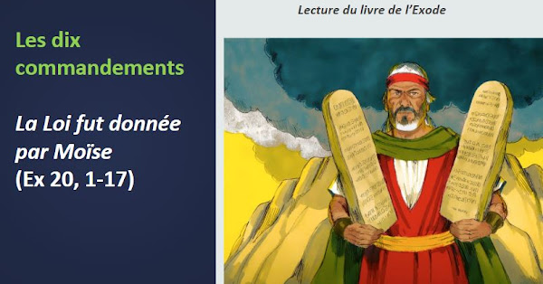 Diaporamas : Moïse reçoit les tables de la loi (les Dix commandements)