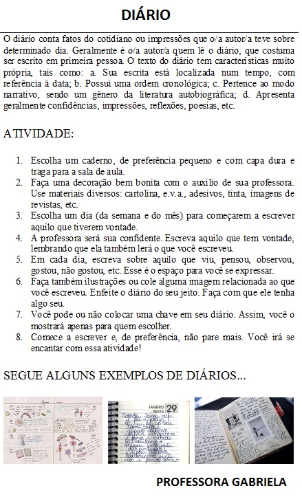 PROFESSORA GABRIELA : GÊNEROS TEXTUAIS