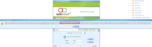 AutoCount实用小贴士: AutoCount Login Error