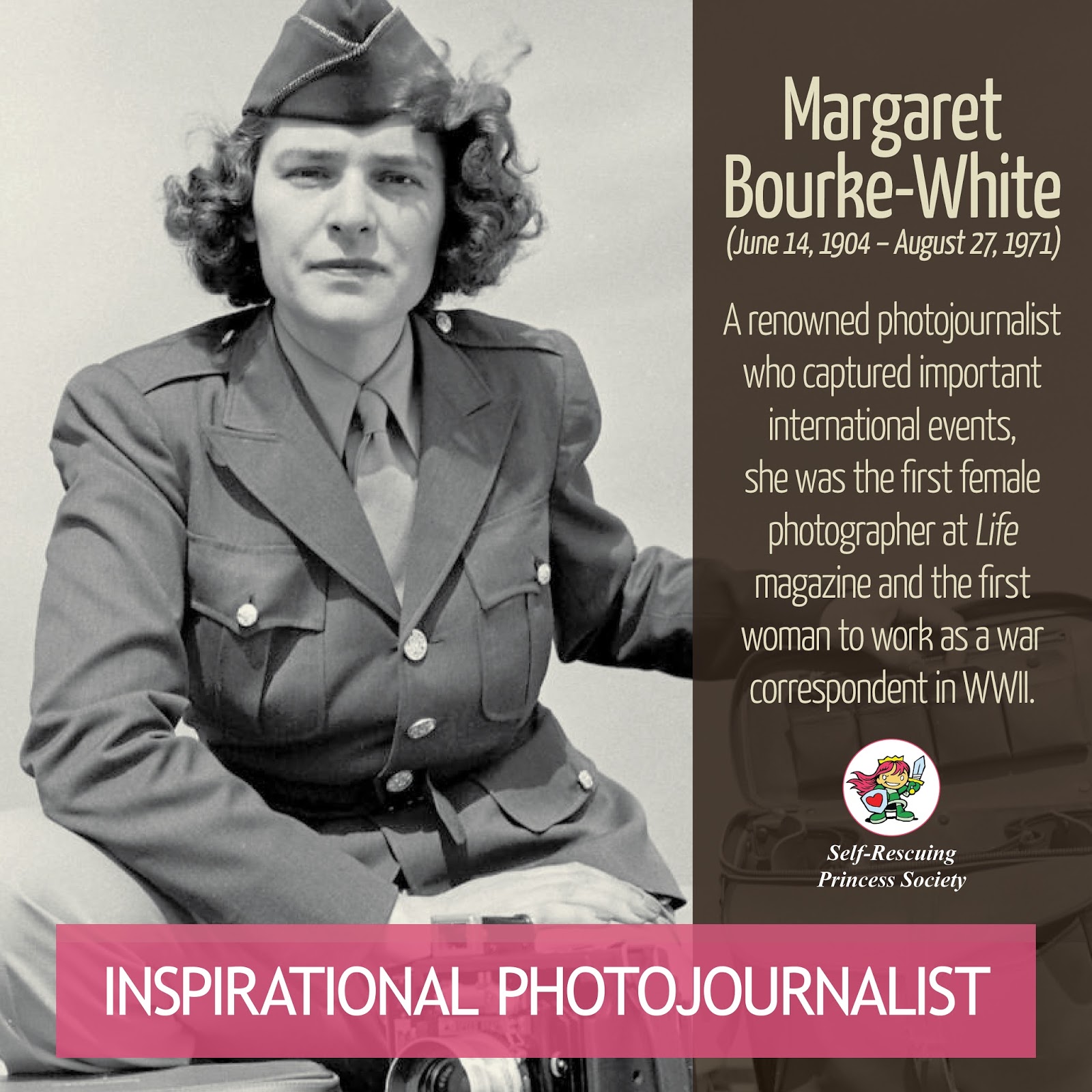 Margaret Bourke-White - inspirational photojournalist ~ Self-Rescuing ...