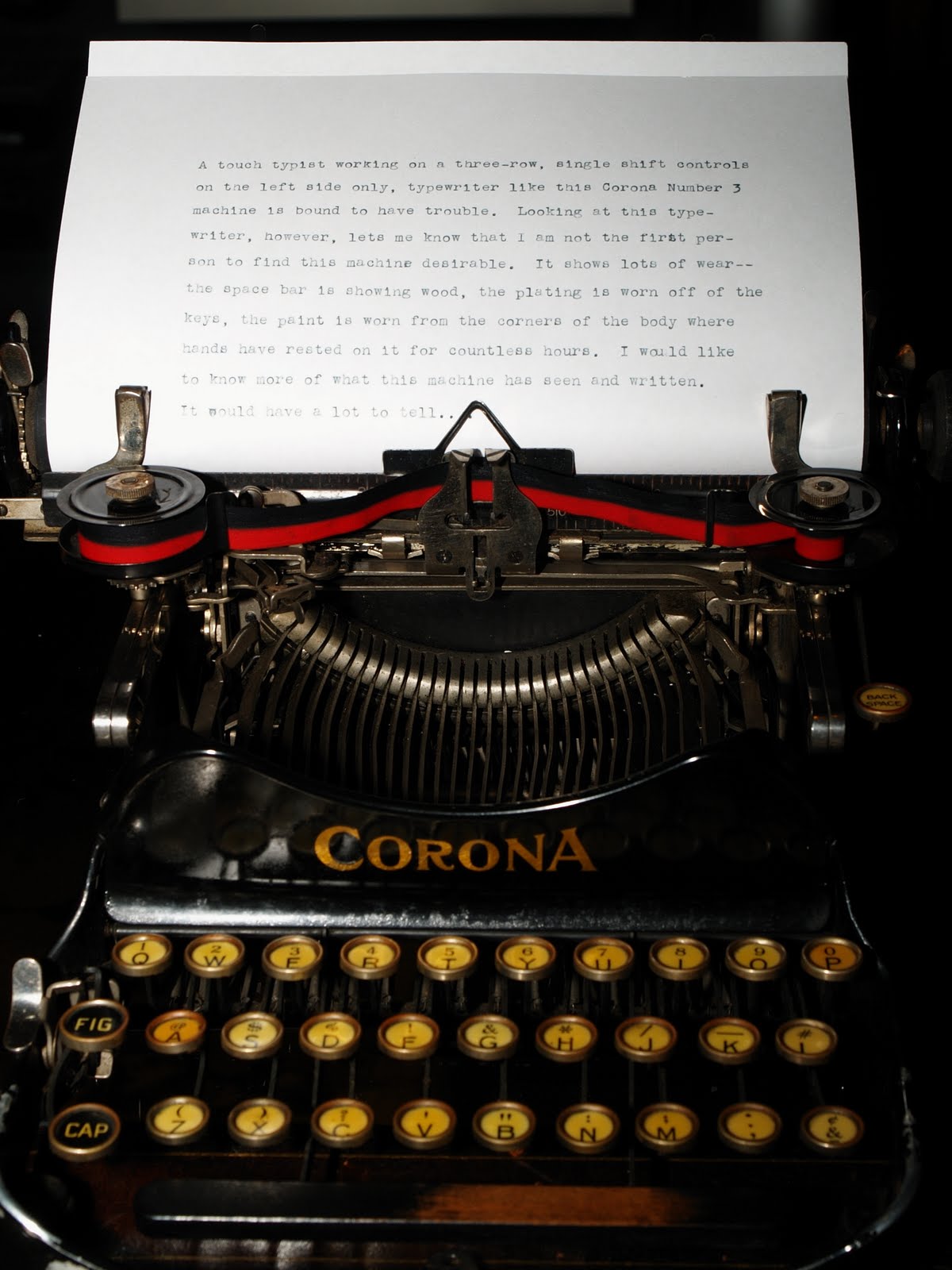 Re-Typing: Machine with a history...