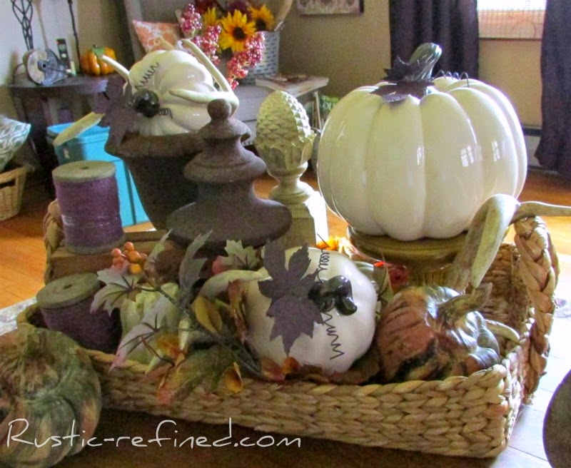 Fall Decor in the Entryway & Living Room using Purple | Rustic & Refined