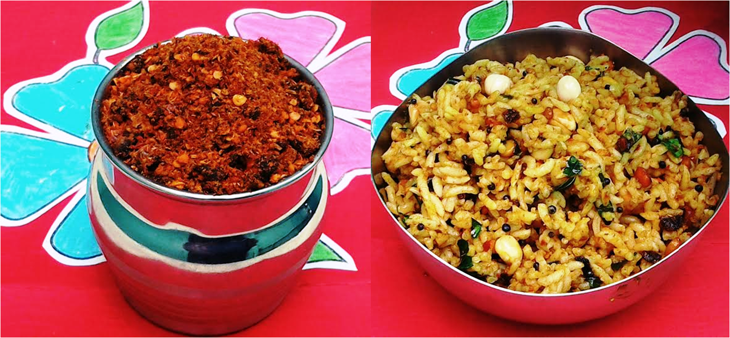 Instant Puliyodharai Mix (Instant Tamarind Rice powder) - Bhojana Recipes