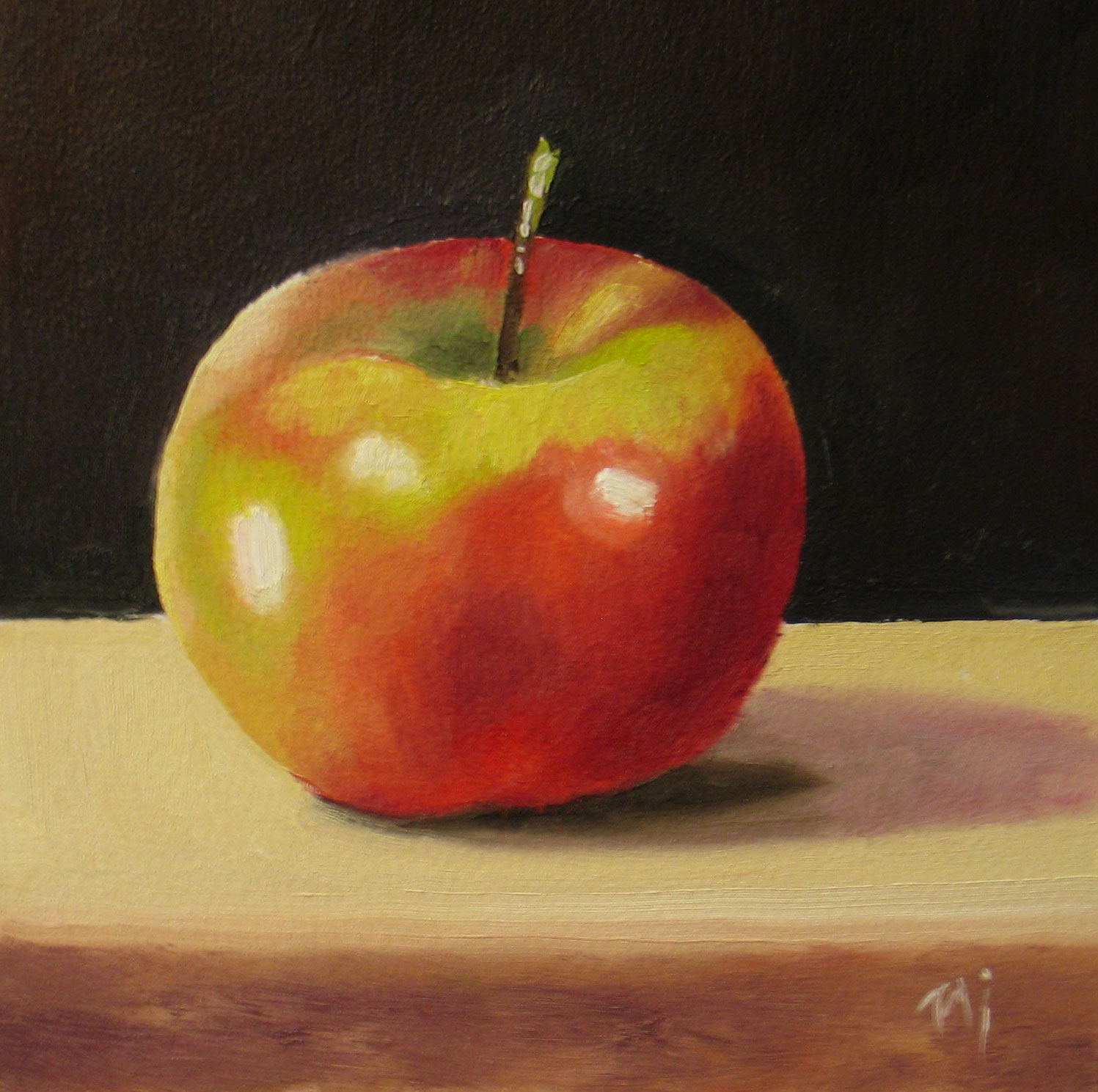 Nel's Everyday Painting: Simple Apple - SOLD