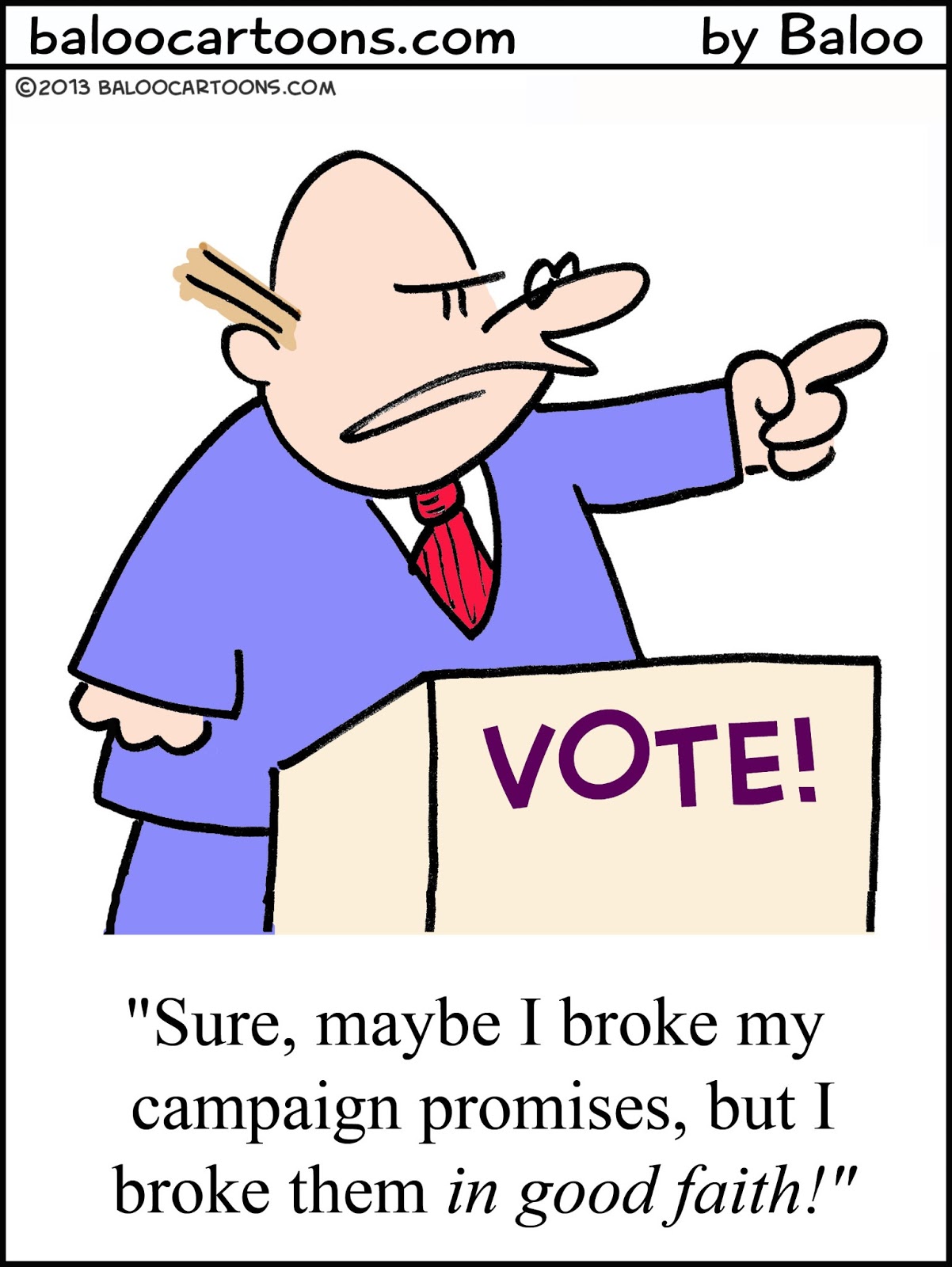 BALOO'S CARTOON BLOG: Campaign Promise cartoon