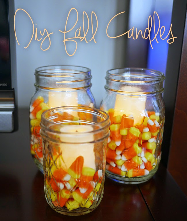 Kristina does the Internets: DIY Fall Candy Corn Candles