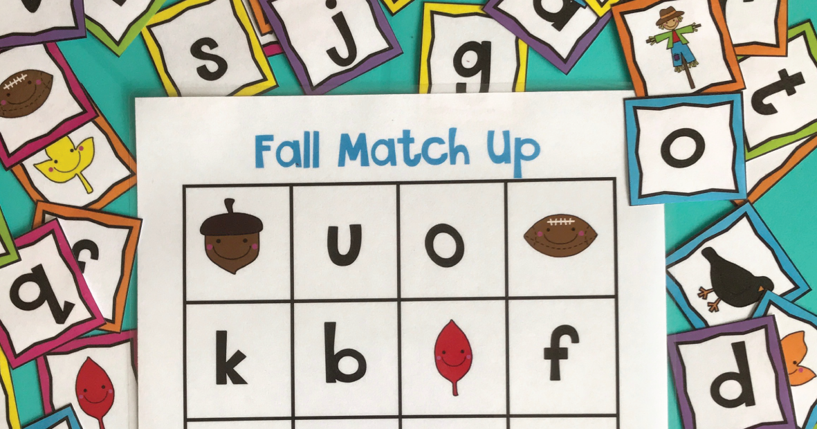 Fall Match - an Alphabet Game | From the Pond