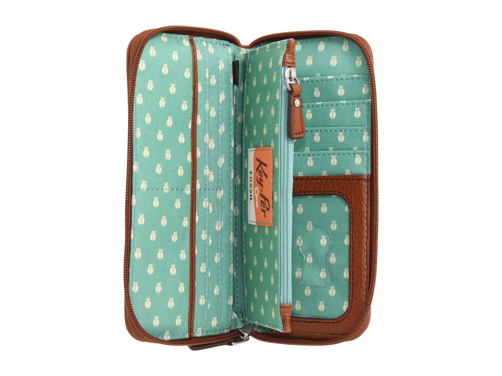 Great bargain for authentic designer brands!: Fossil Key-Per Zip Clutch ...