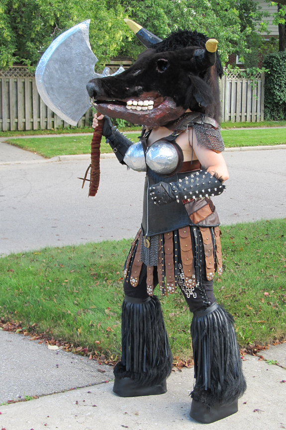 The Ghost of Halloweens Past: Minotaur Costume Almost Complete!